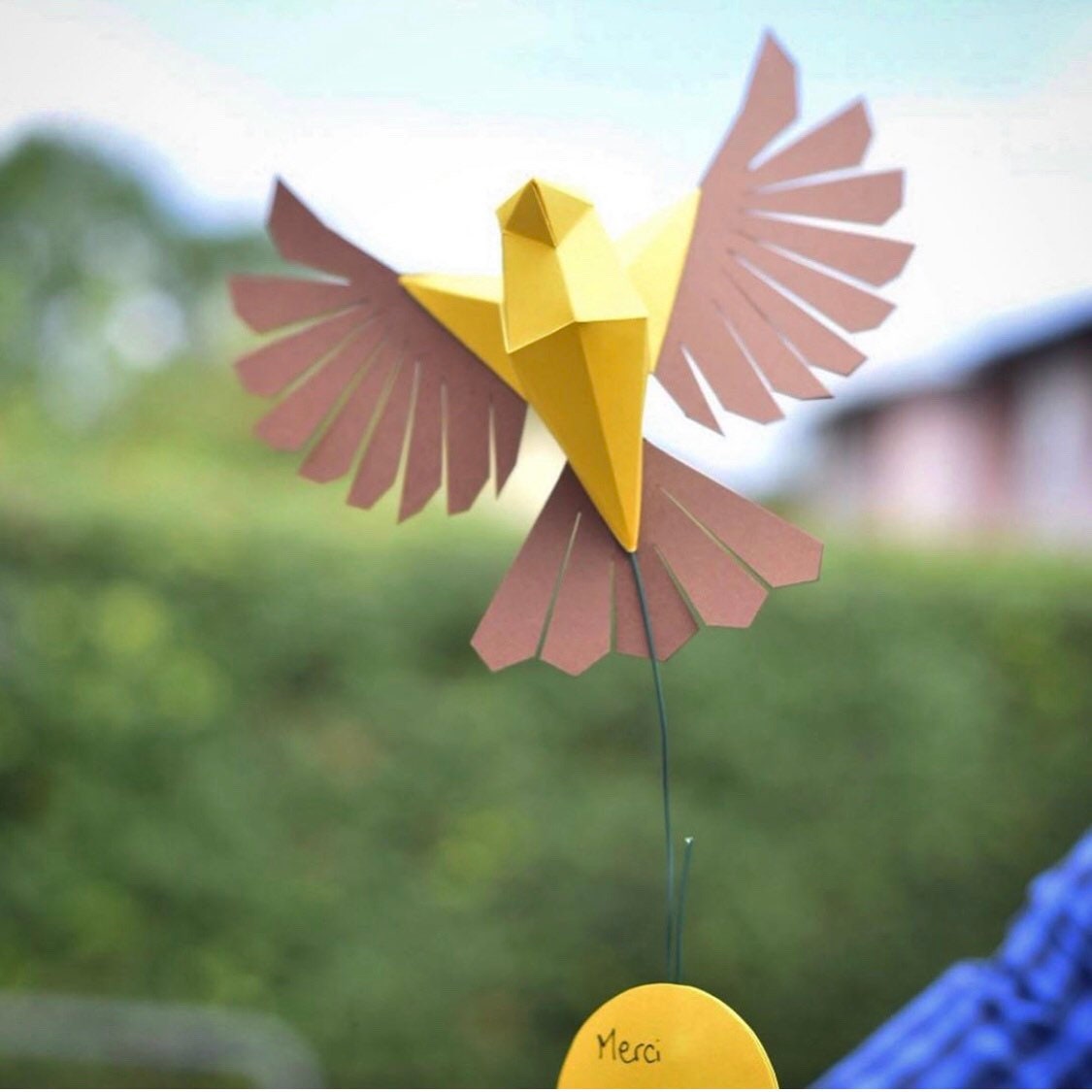 Sparrow - Make Your Own Low Poly Bird on Fly, Geometric Bird, Paper ...