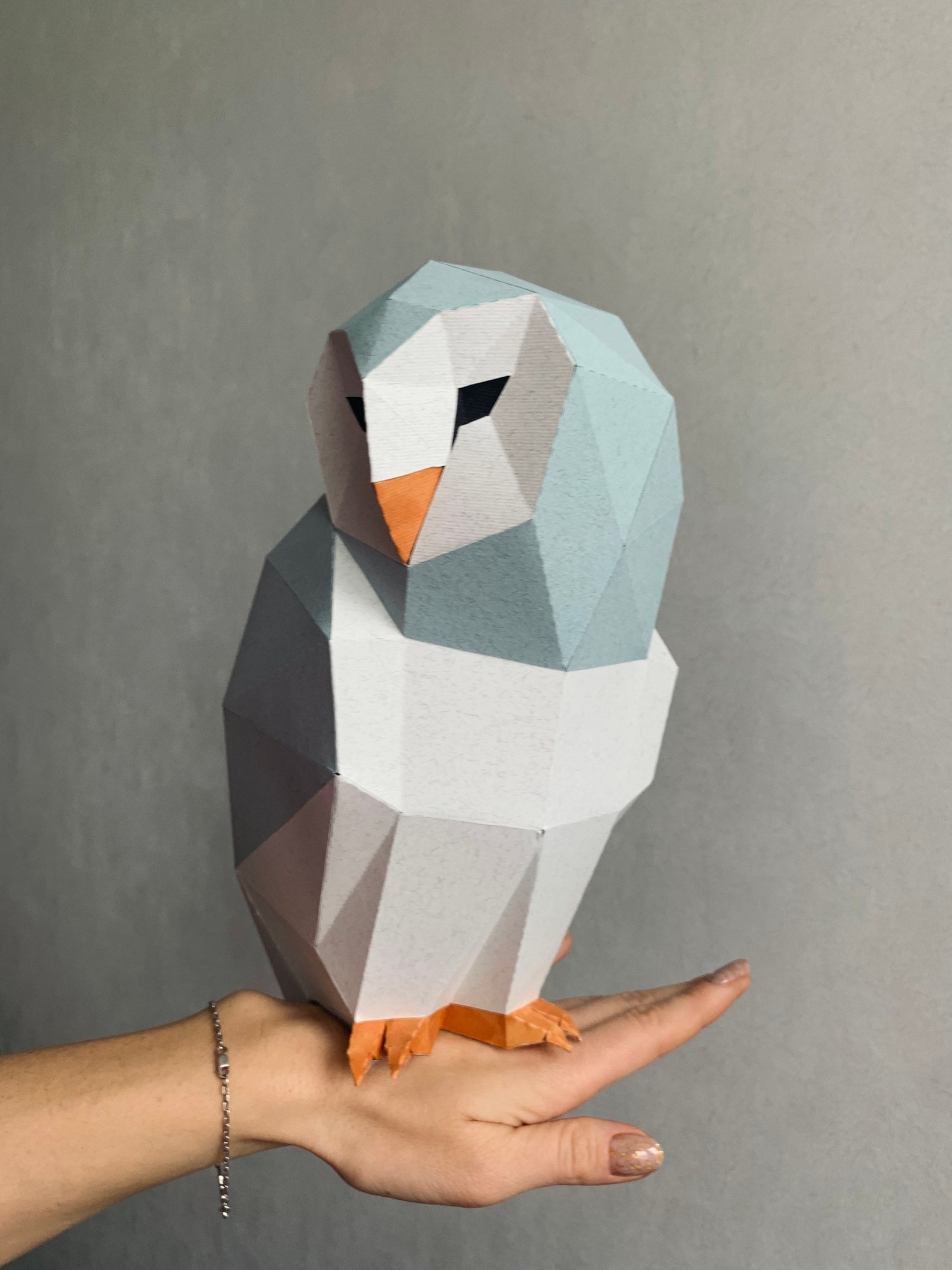 Barn Owl size S Low Poly Papercraft Sculpture Digital - Etsy