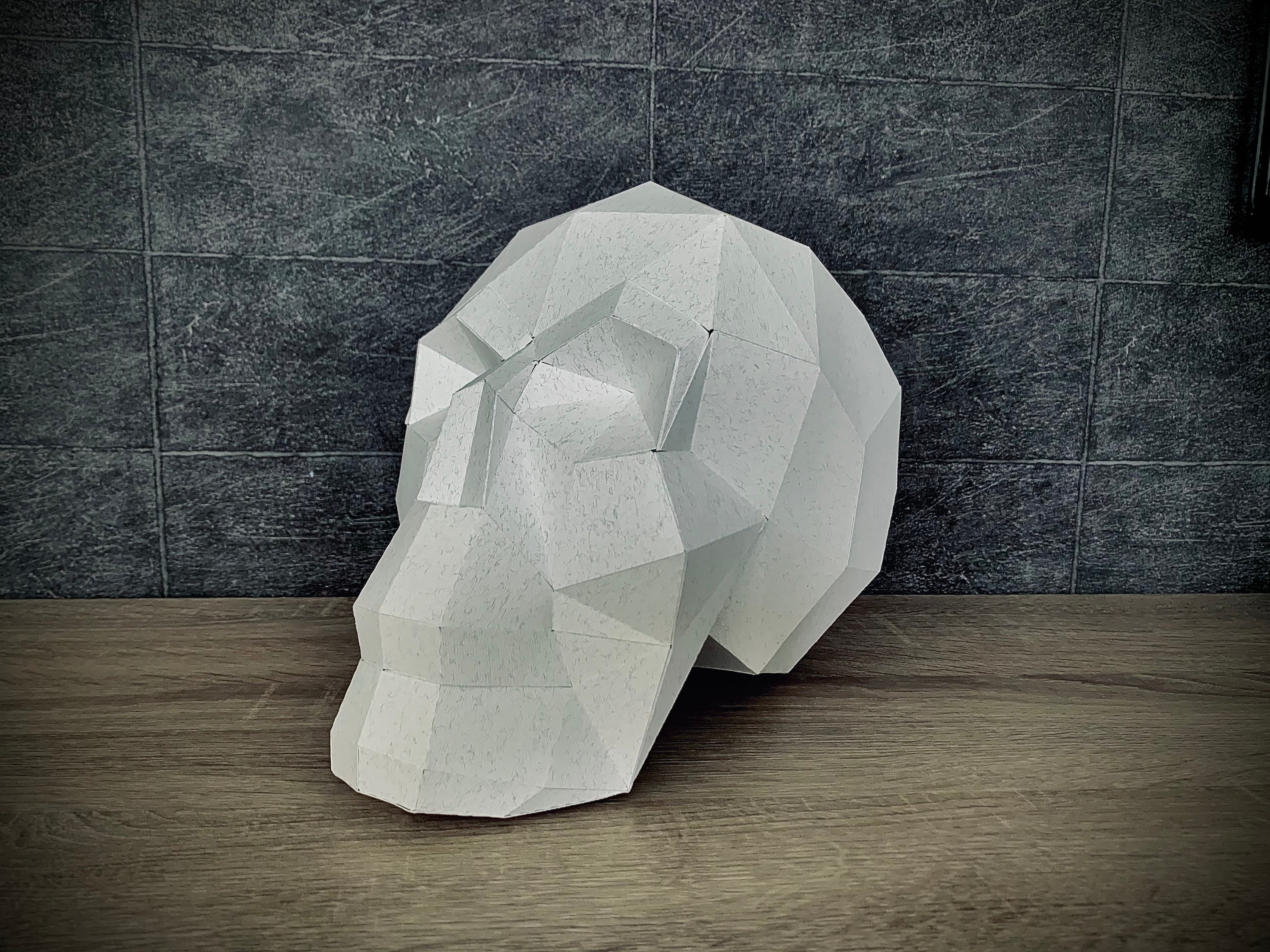Skull - Low Poly Papercraft 3d Model, PDF Template - Etsy
