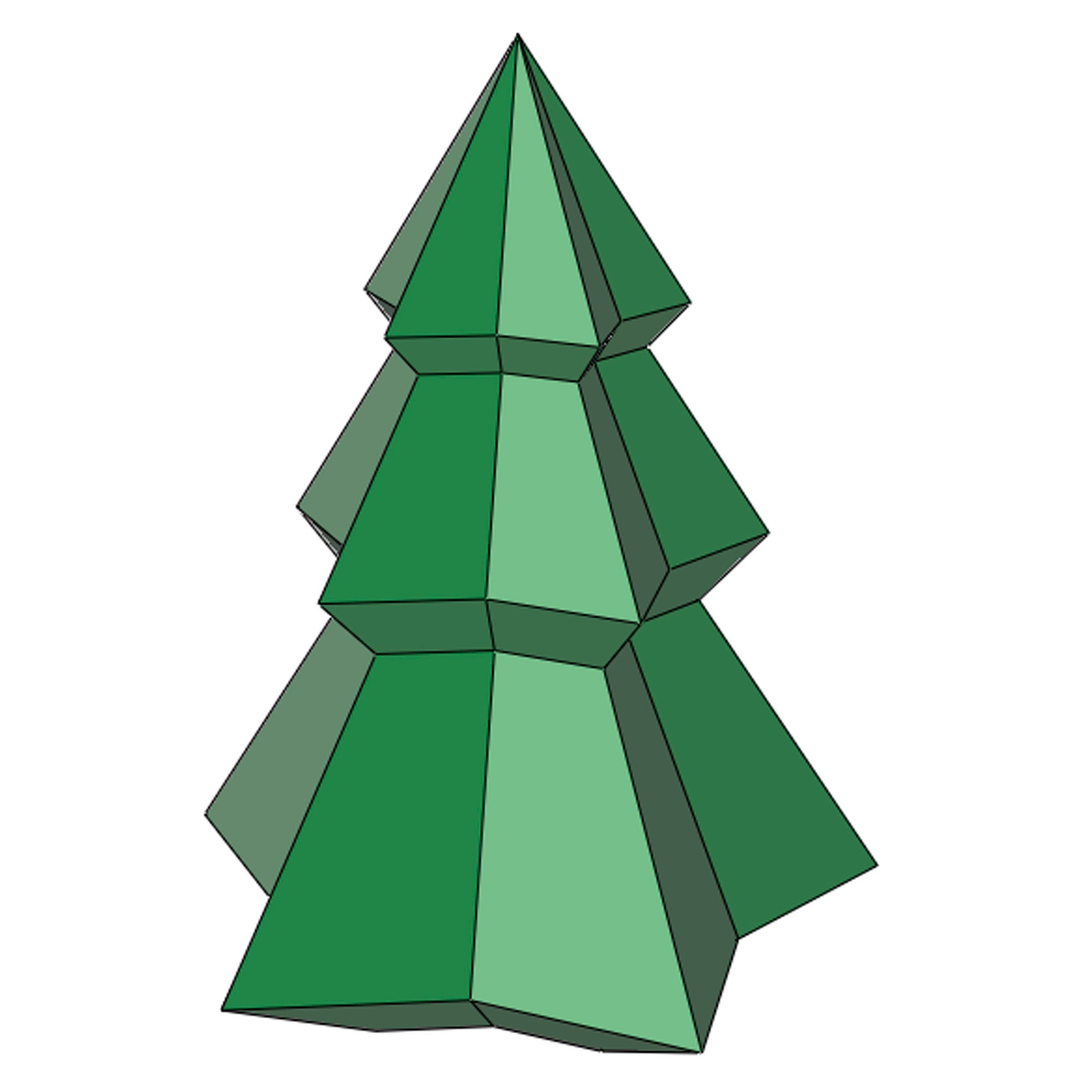Christmas Tree Make Your Own Low Poly Decoration Christmas | Etsy