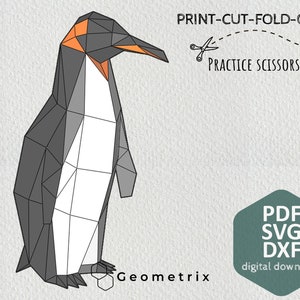 Emperor Penguin - Make Your Own Low Poly Paper Sculpture, Papercraft ...