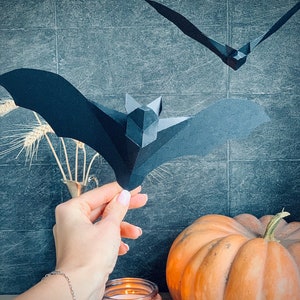 Bat- PDF Papercraft Template, Halloween Decor, DXF and SVG Files for ...