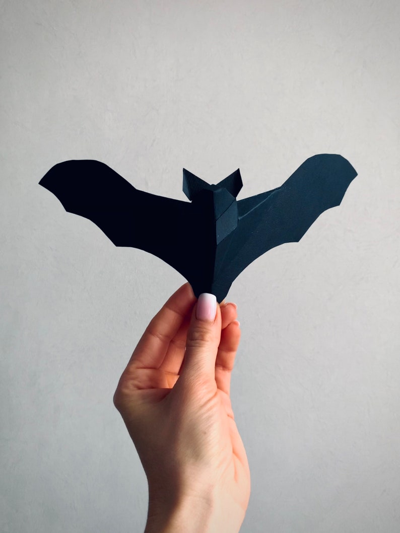 Bat PDF Papercraft Template Halloween Decor DXF and SVG - Etsy