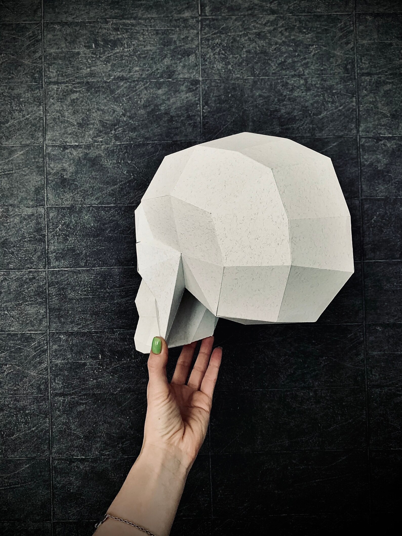 Skull Low Poly Papercraft 3d Model PDF Template - Etsy