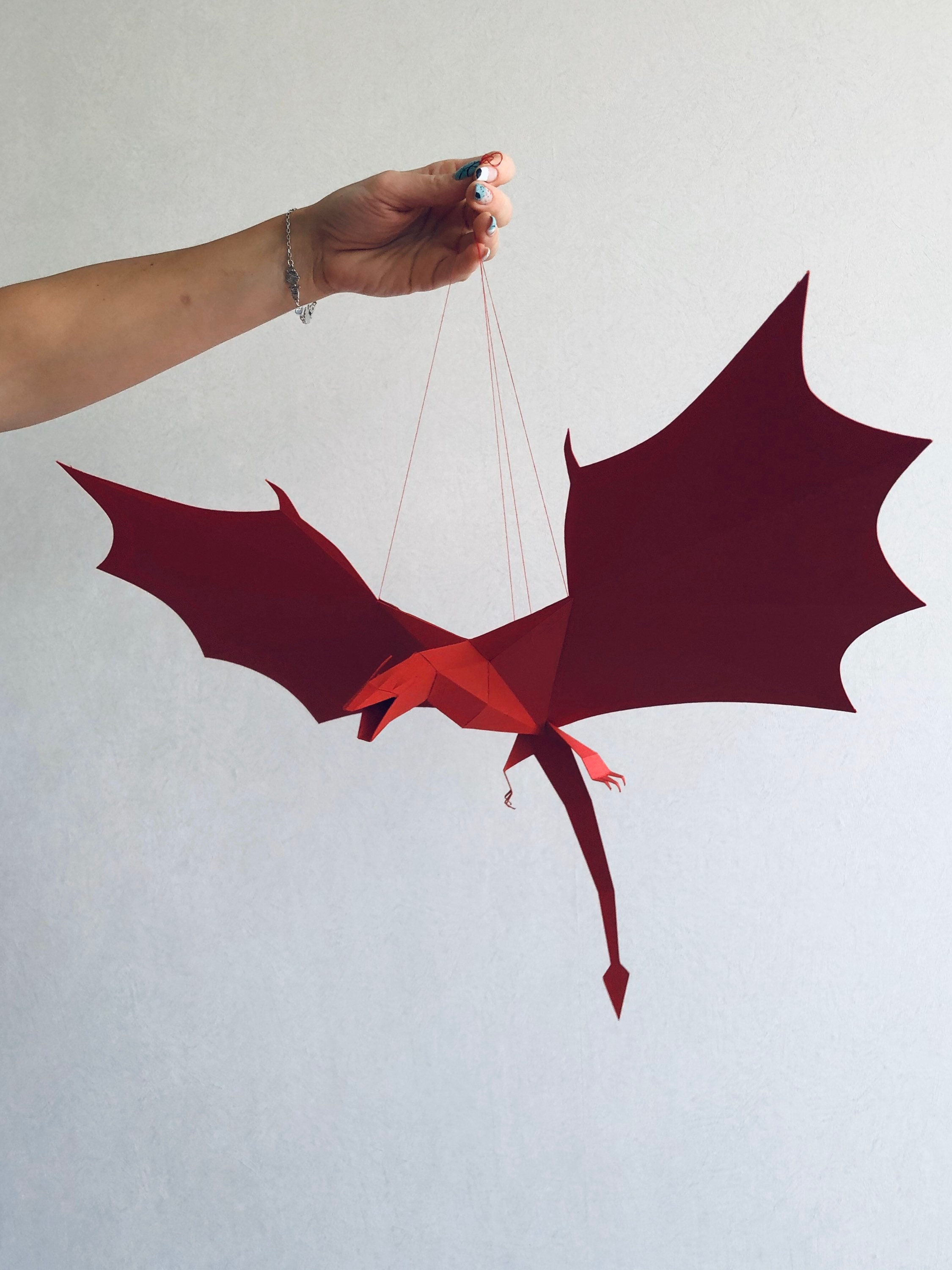 Dragon wyvern Make Your Own 3D Paper Mobile Wall Art - Etsy Australia