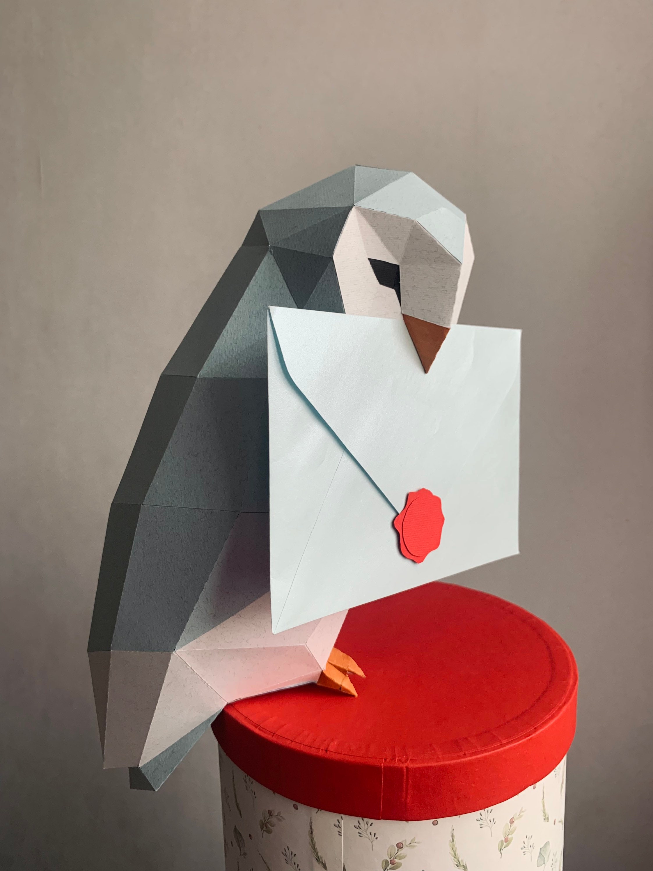 Barn Owl Two Sizes S L Low Poly Papercraft Sculpture | Etsy