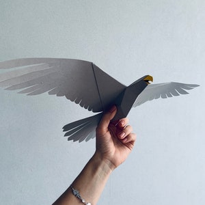 Hawk - Make Your Own Low Poly Bird on Fly, Geometric Bird, Paper ...