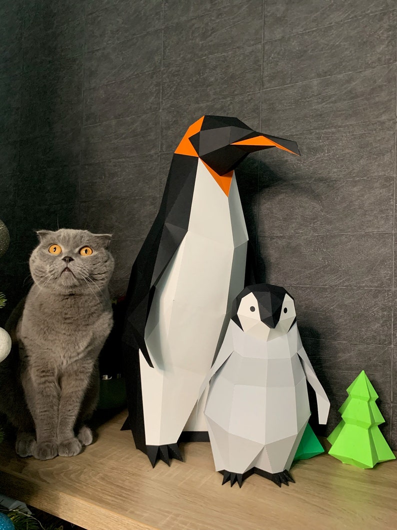 Emperor Penguin Make Your Own Low Poly Paper Sculpture - Etsy