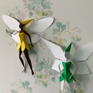 Fairy - Make Your Own Low-poly 3d Wall Decor, Papercraft Doll, Digital ...