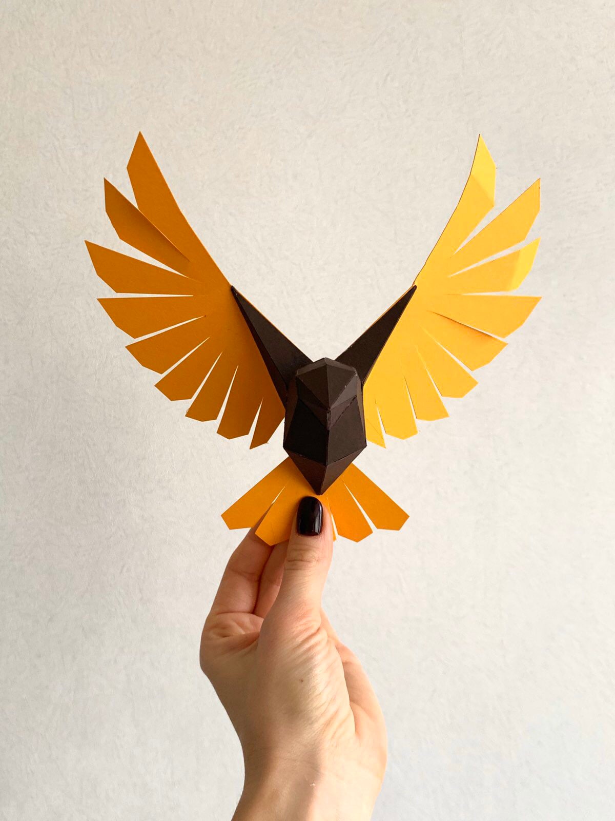 Sparrow - Make Your Own Low Poly Bird on Fly, Geometric Bird, Paper ...