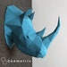 Rhino Papercraft 3D Paper Craft Rhino Sculpture (Download Now) - Etsy