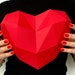 Heart - Make Your Own Low Poly Papercraft Gift for Valentines Day, DIY ...