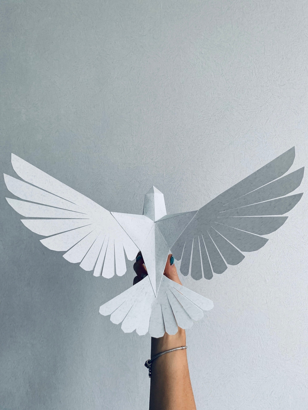 Dove - Make Your Own Low Poly Bird on Fly, Geometric Bird, Paper ...