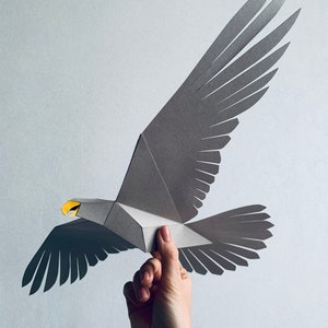 DIY Low Poly Hawk Paper Sculpture – Geometric Bird Model (PDF) - Etsy