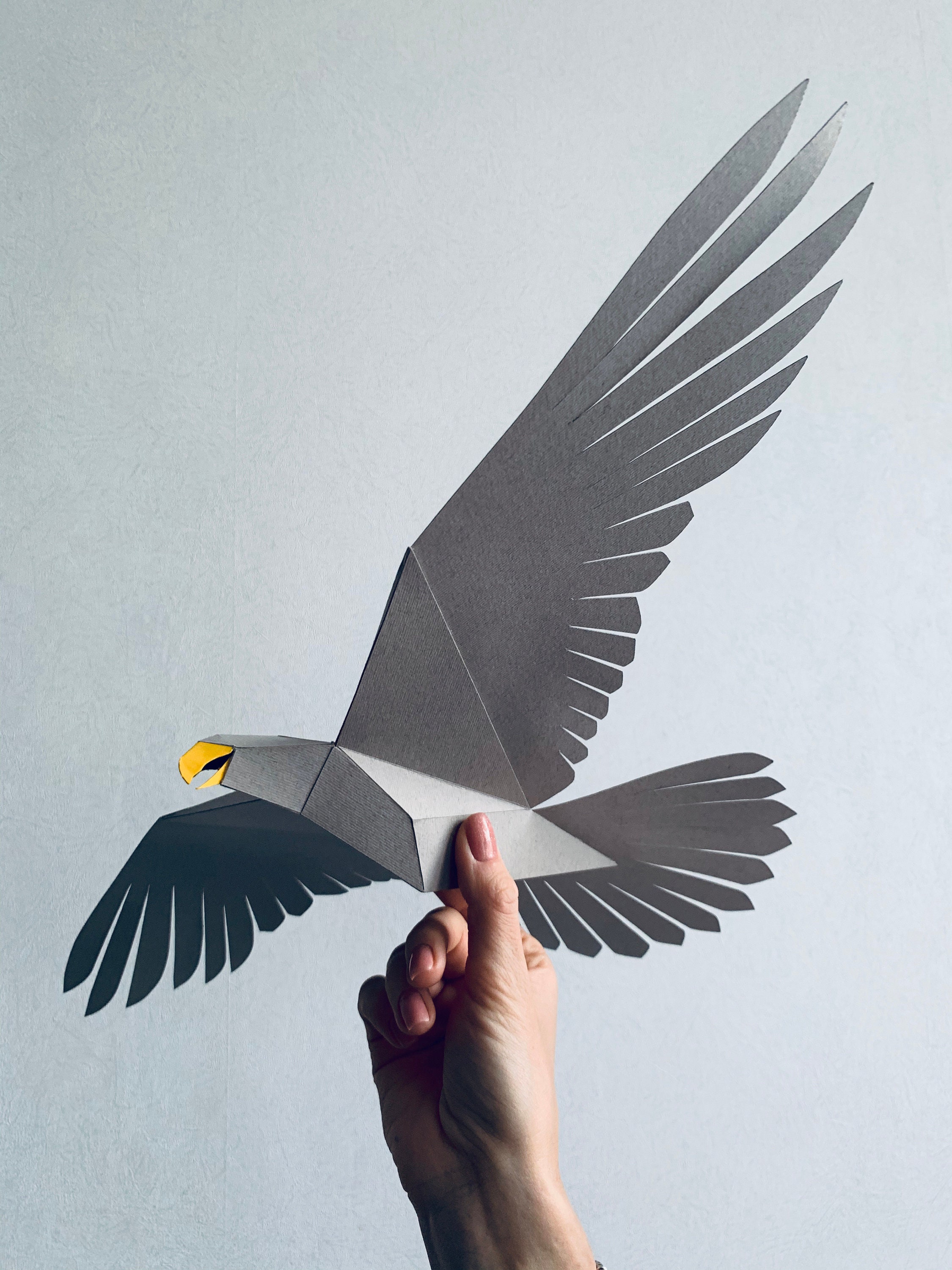 DIY Low Poly Hawk Paper Sculpture – Geometric Bird Model (PDF) - Etsy