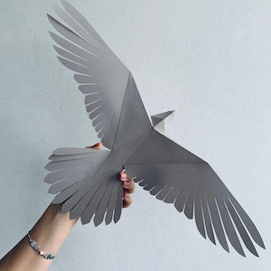 Hawk - Make Your Own Low Poly Bird on Fly, Geometric Bird, Paper ...