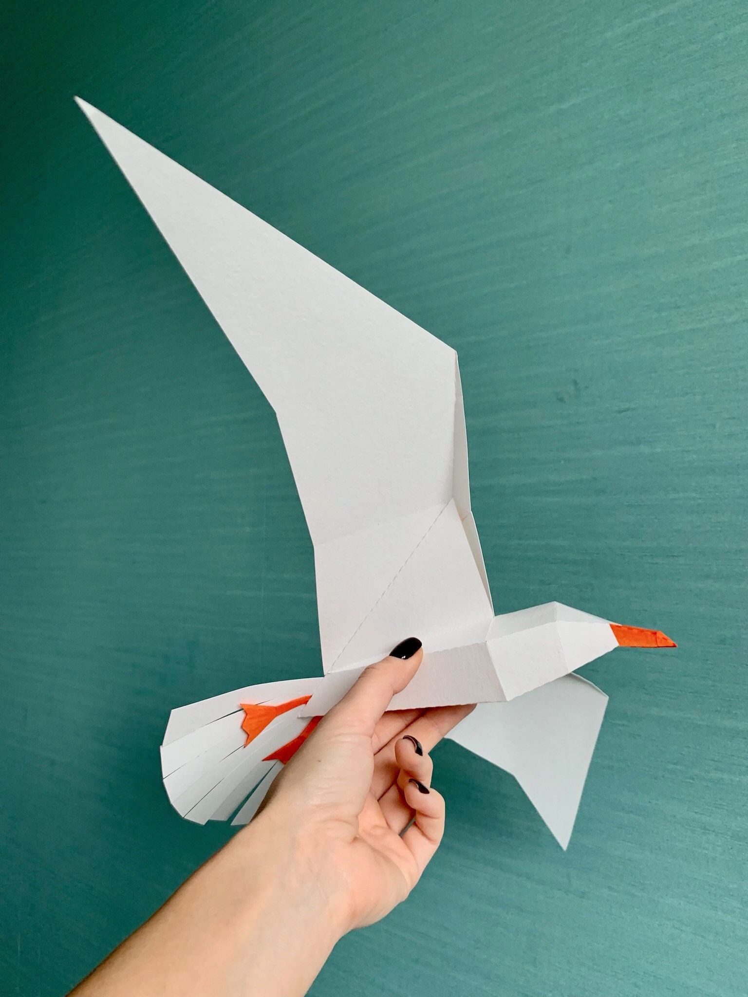 Low Poly Seagull Papercraft: DIY Geometric Bird Sculpture (PDF Template ...