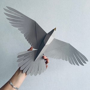 DIY Low Poly Hawk Paper Sculpture – Geometric Bird Model (PDF) - Etsy
