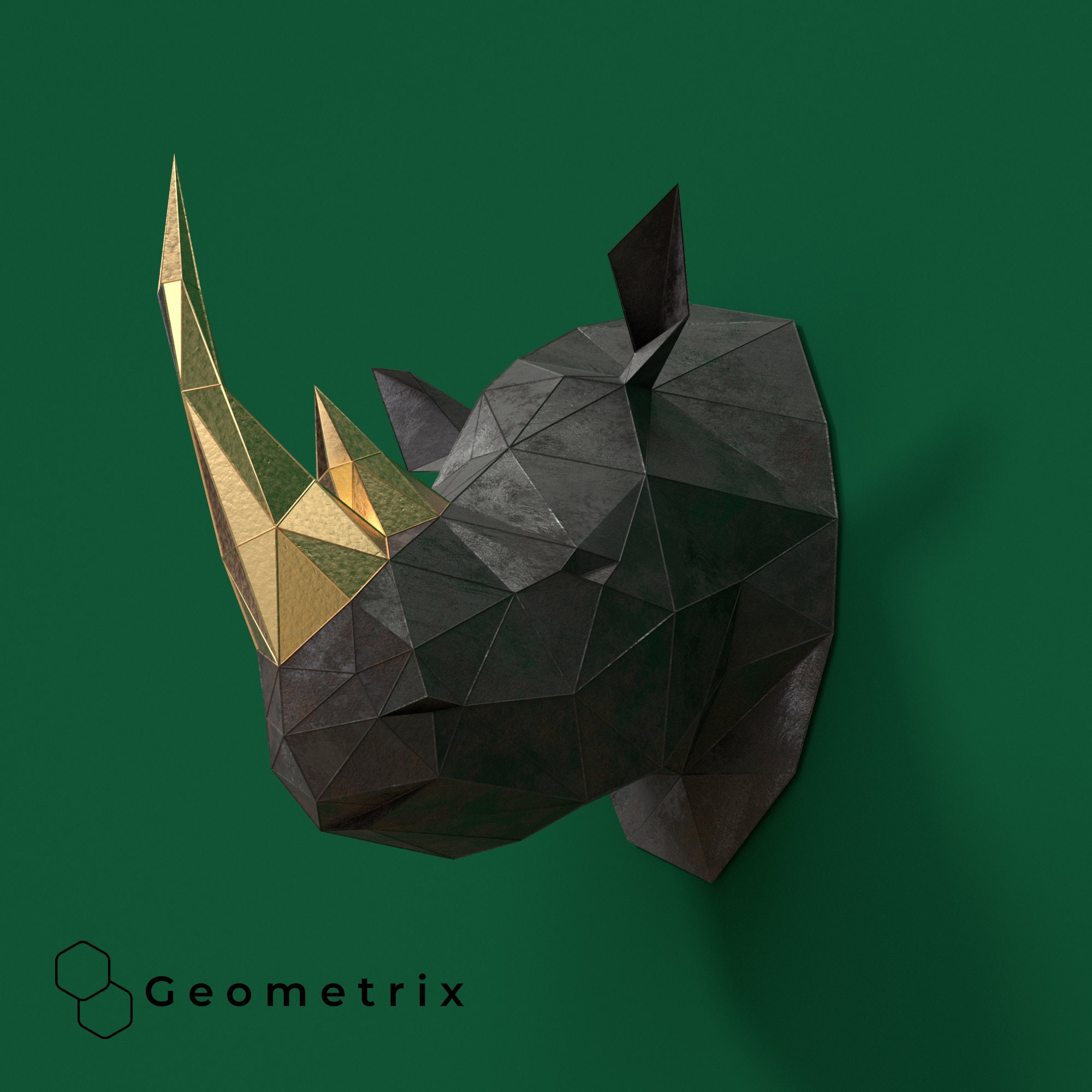 Rhino Papercraft 3D Paper Craft Rhino Sculpture DIY 3D | Etsy