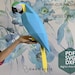Macaw (blue-and-yellow) - Low Poly, Papercraft Sculpture, Digital ...
