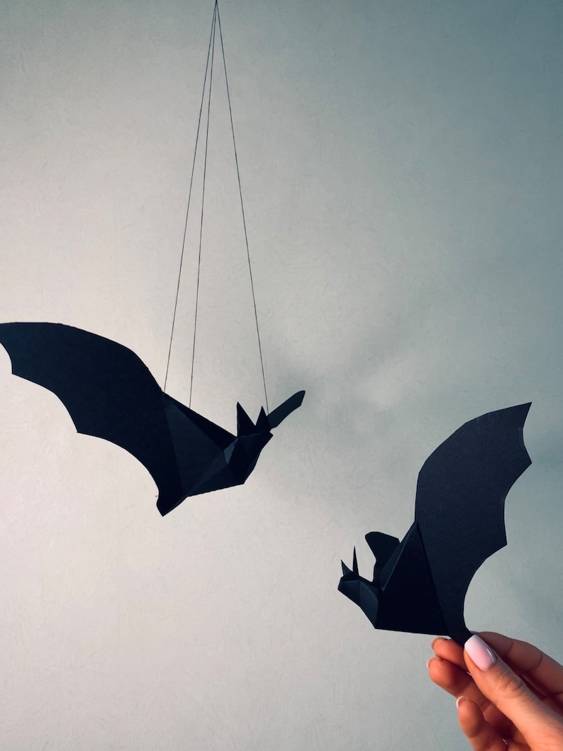 Bat PDF Papercraft Template Halloween Decor DXF and SVG - Etsy