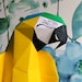 Macaw blue-and-yellow Low Poly, Papercraft Sculpture, Digital Download ...