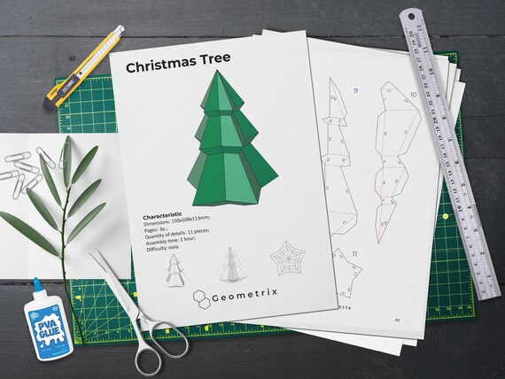 Printable 3d Paper Christmas Trees