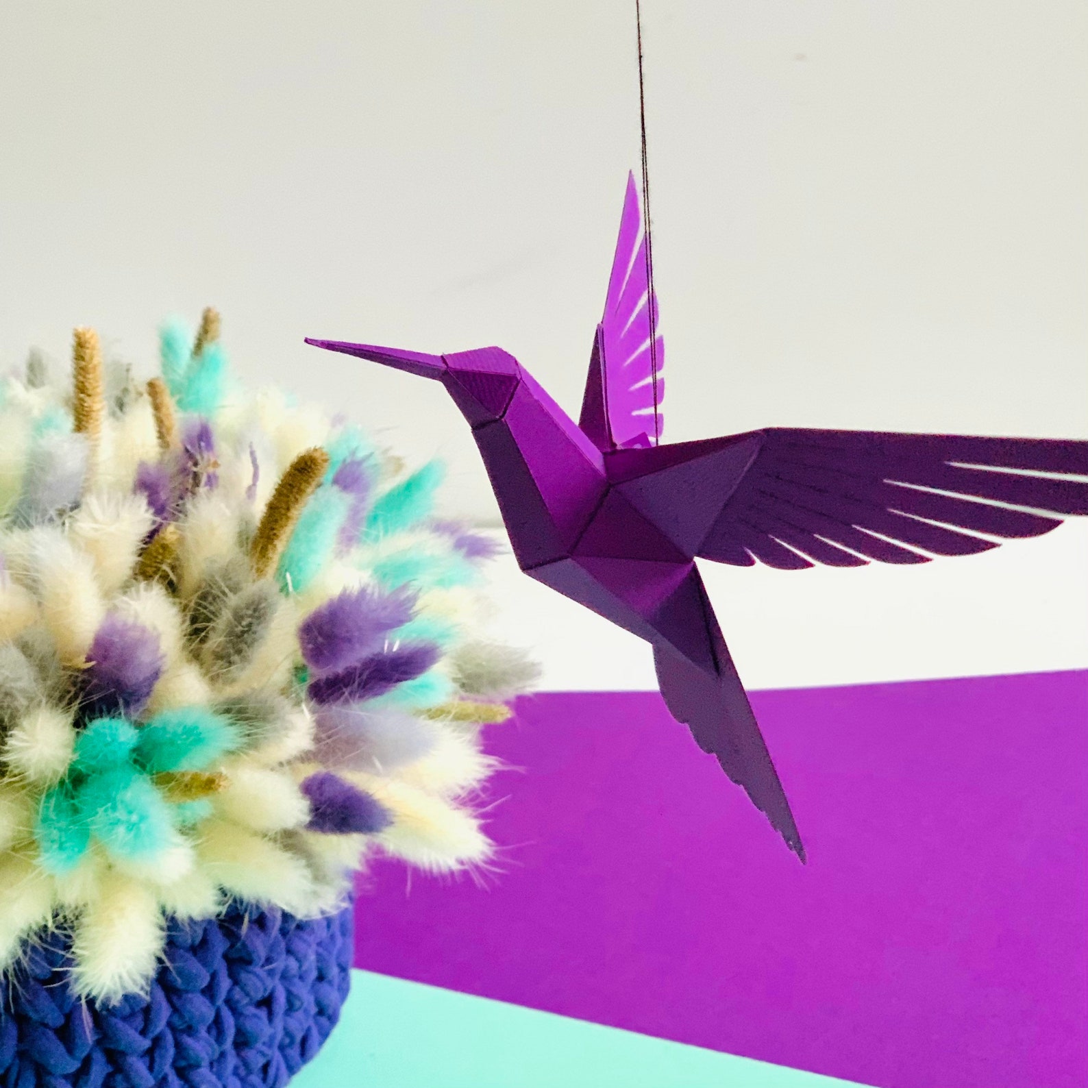 DIY Hummingbird colibri / Digital Download Geometry Bird - Etsy Canada