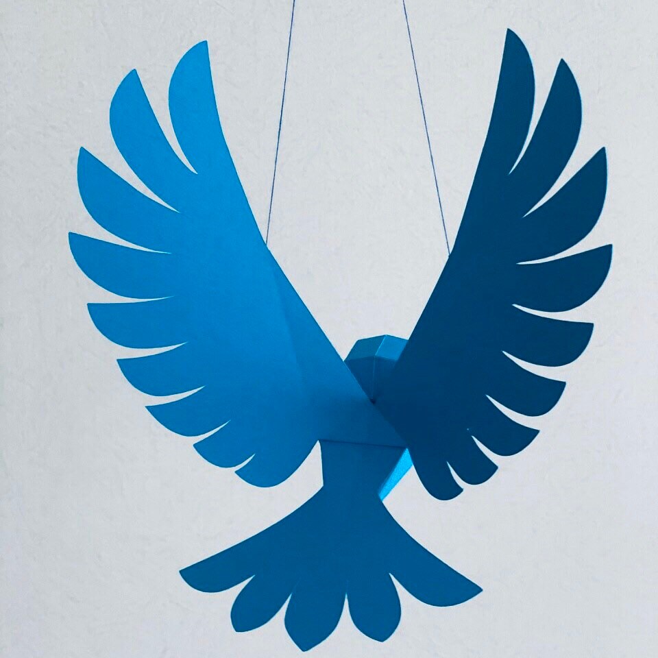 Bluebird Make Your Own Low Poly Bird on Fly Geometric Bird | Etsy Canada