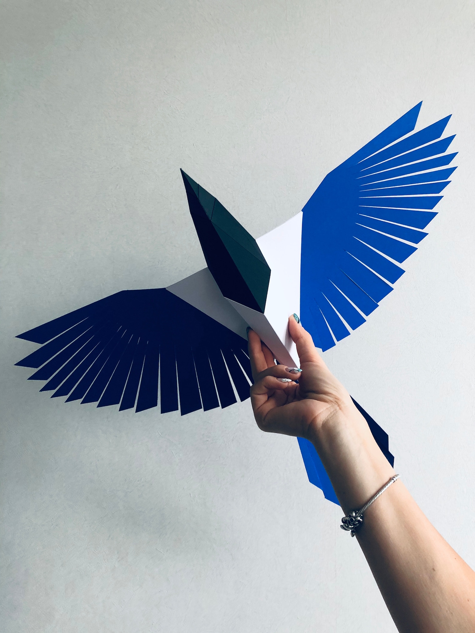 Magpie - Make Your Own Paper Bird on Fly, Geometric Bird, Low Poly ...