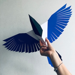 Magpie - Make Your Own Paper Bird on Fly, Geometric Bird, Low Poly ...