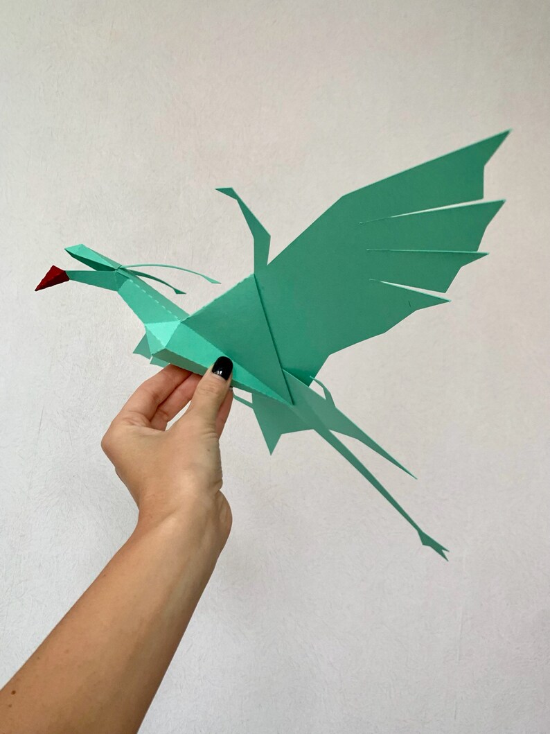 Alien Dragon Paper Mobile – 3D Papercraft Template (digital Download ...