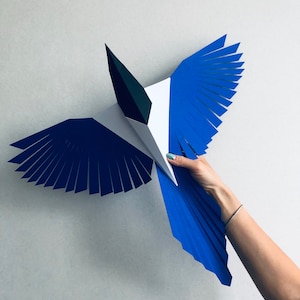 Magpie - Make Your Own Paper Bird on Fly, Geometric Bird, Low Poly ...