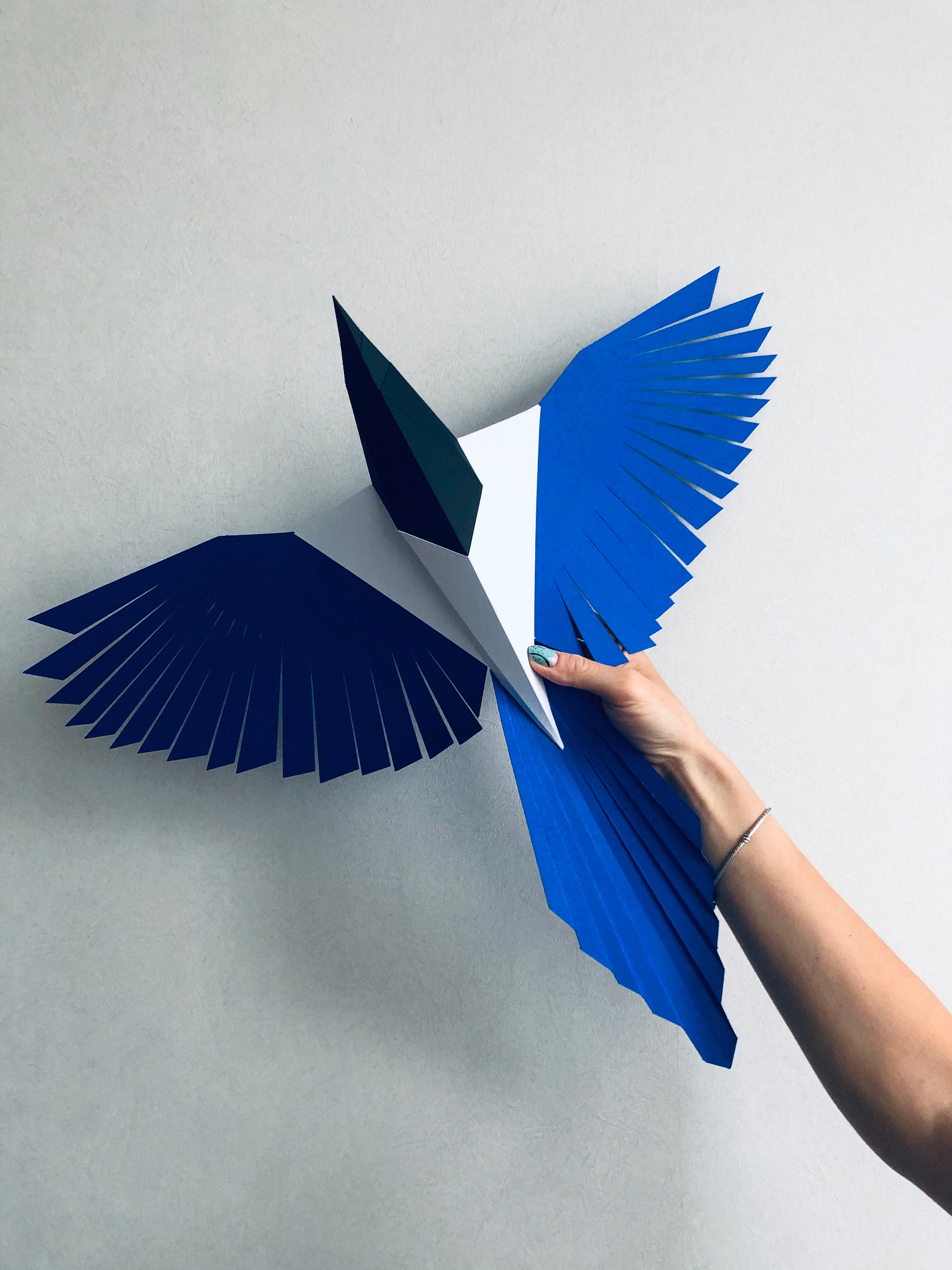 Geometric Magpie Papercraft Sculpture – DIY 3D Bird (PDF Pattern) - Etsy