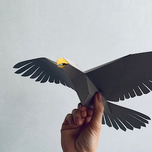 Hawk - Make Your Own Low Poly Bird on Fly, Geometric Bird, Paper ...