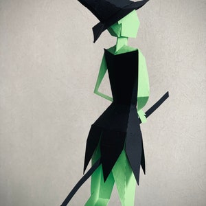 Witch - Make Your Own Low-poly 3d Wall Decor, Papercraft Doll, Digital ...