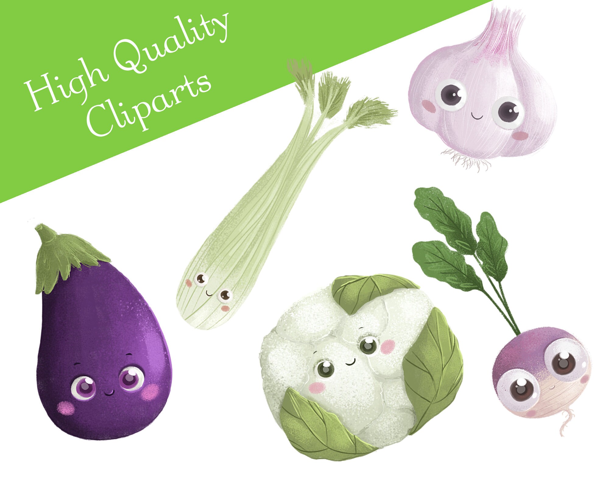 Cute Vegetable Cliparts Healthy Food Stickers Veggie Food PNG Freshly ...