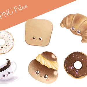 Cute Breakfast Cliparts • Food Stickers • Breakfast Food PNG • Cozy ...