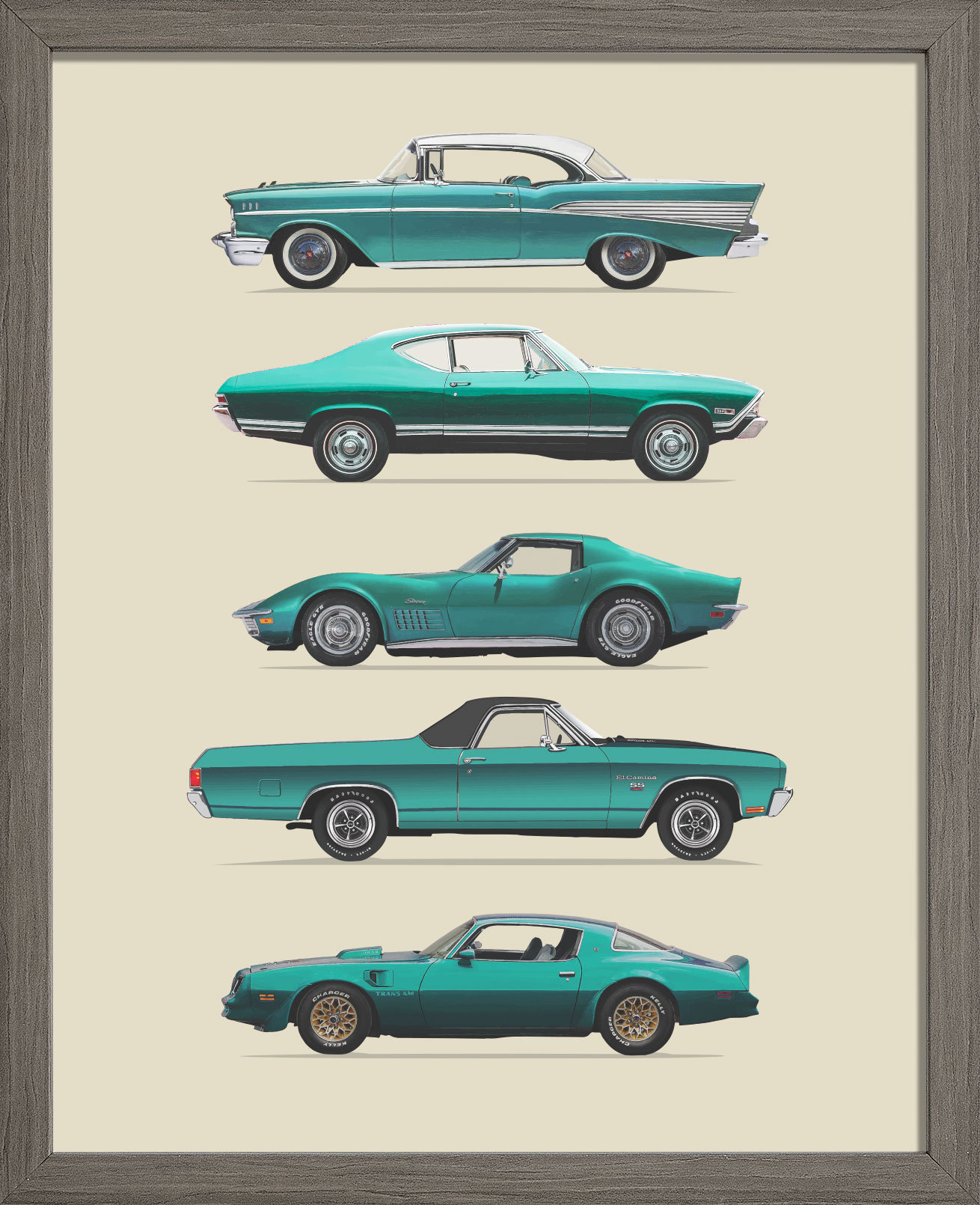 Vintage General Motors Muscle Cars: Wall Art for Car Fans Man - Etsy