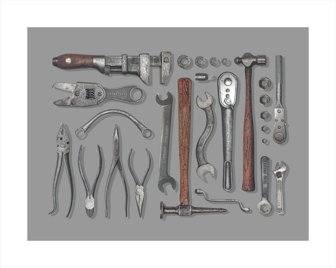 Antique Mechanics Tools: Art Print, Wall Art for Tool Fans, Man Cave ...