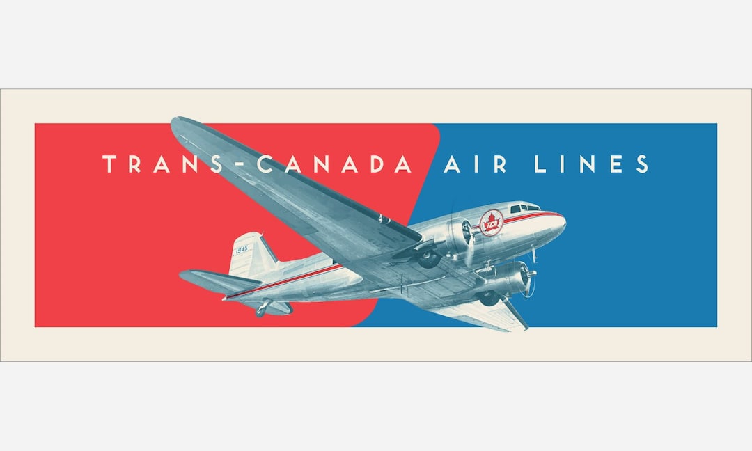 Douglas DC-3 Wall Art: Vintage Trans Canada Airlines TCA Ticket - Etsy