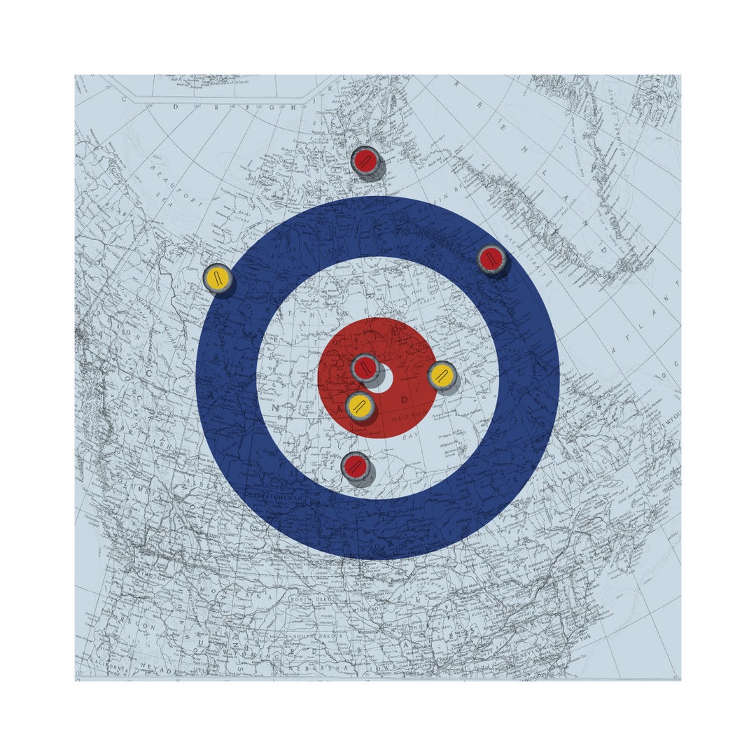 Curling 'team Canada': Wall Art for Curling Fans, Antique Map Decor ...