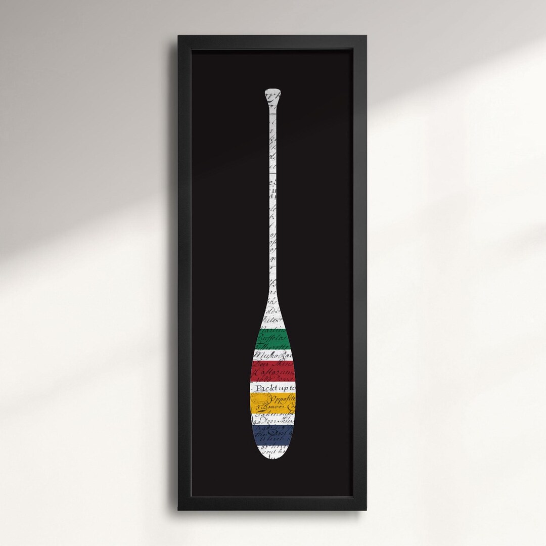 Hudson’s Bay Paddle Art Print – 1715 Trading Post Canoe Paddle ...