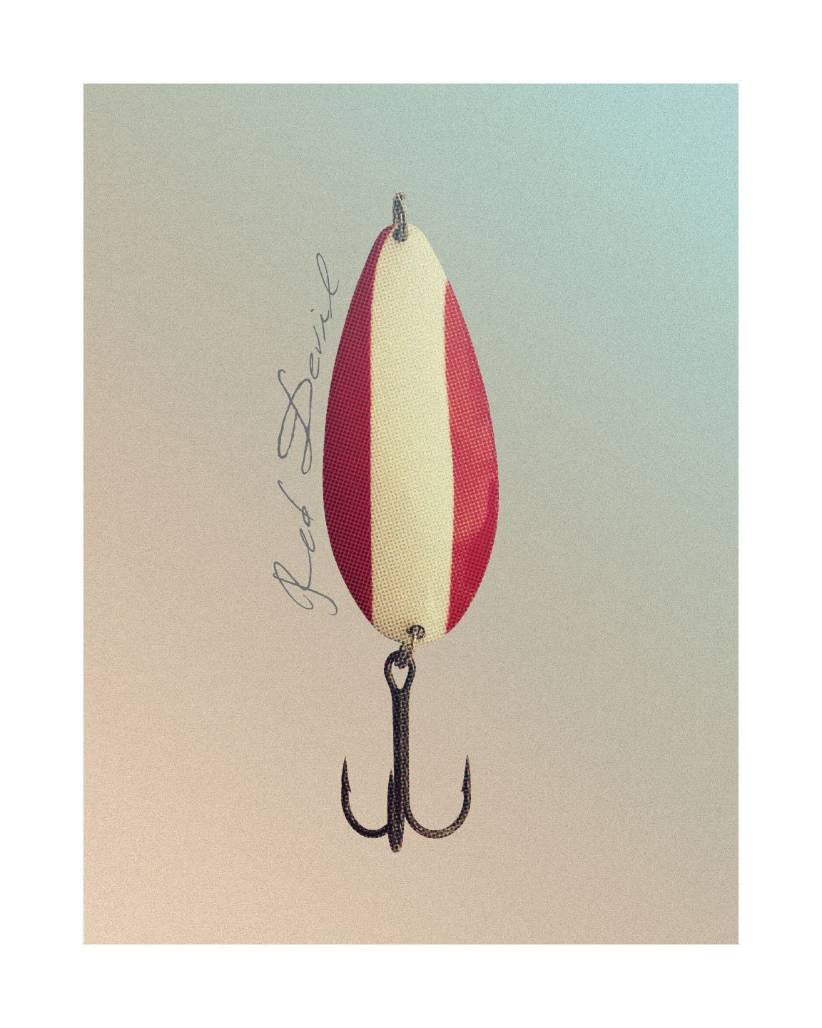 Fishing Lure Art Print: Classic Red Devil Bait Art for the - Etsy UK