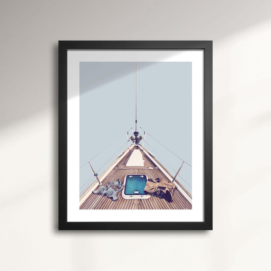 Sailboat Skinny-dipping Wall Art – Fun Nautical Decor for Cottage, Lake ...