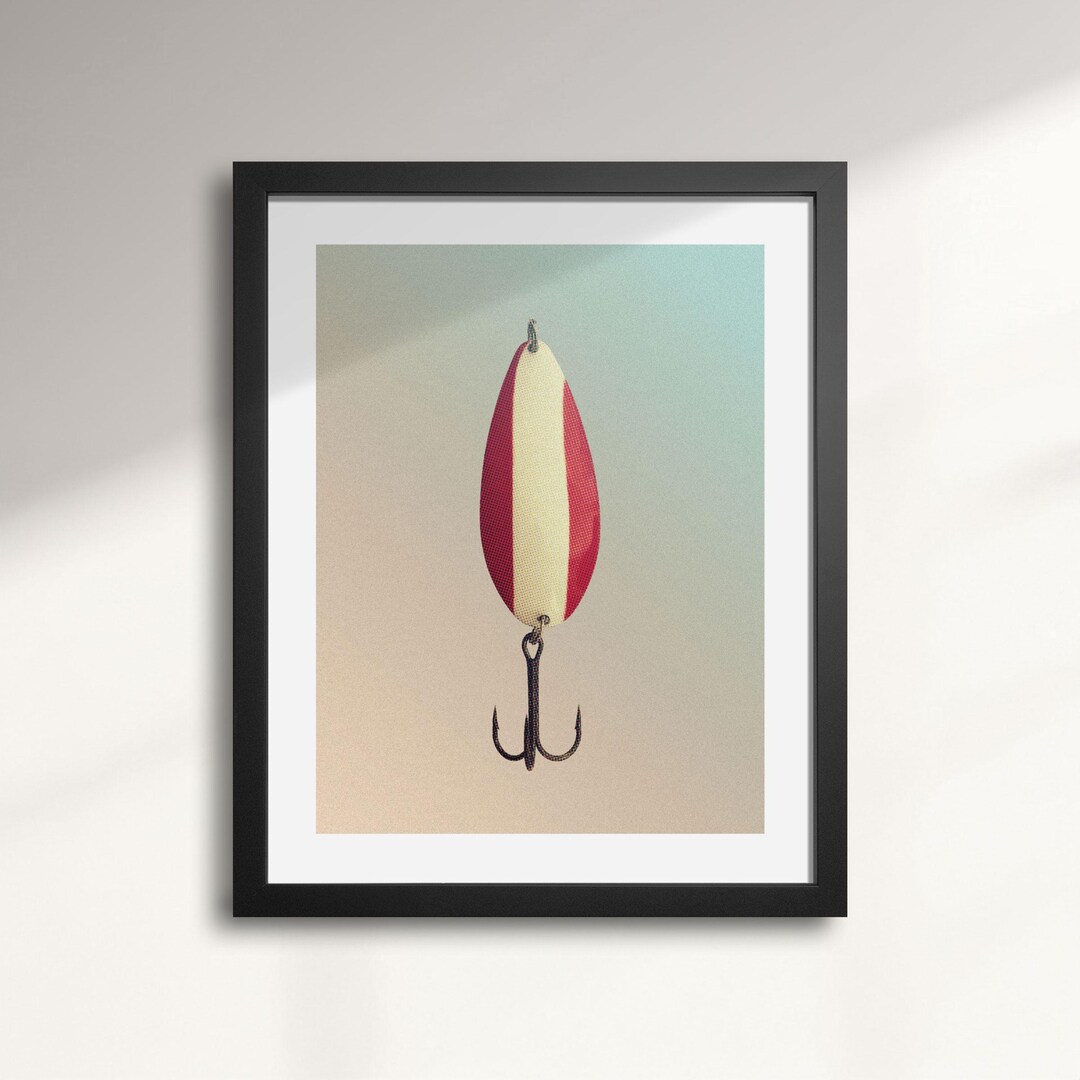 Red Devil Fishing Lure Wall Art – Classic Spoon Bait Print, Retro ...