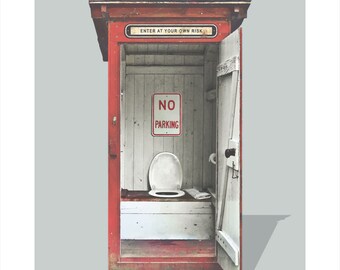 Funny Outhouse Art - Etsy