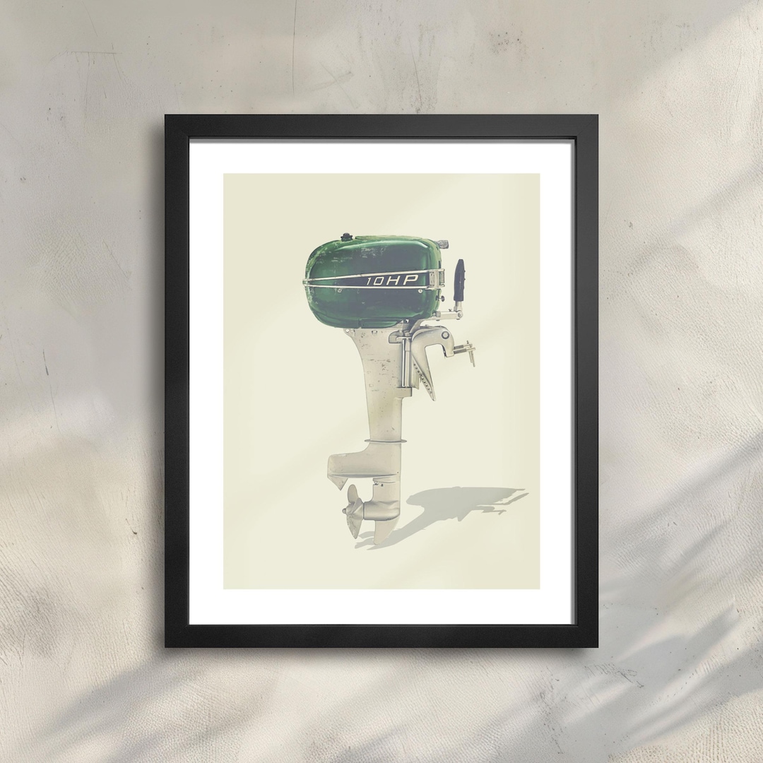 1947 Mercury Outboard Motor Wall Art – 10HP Vintage Boat Engine, Retro ...