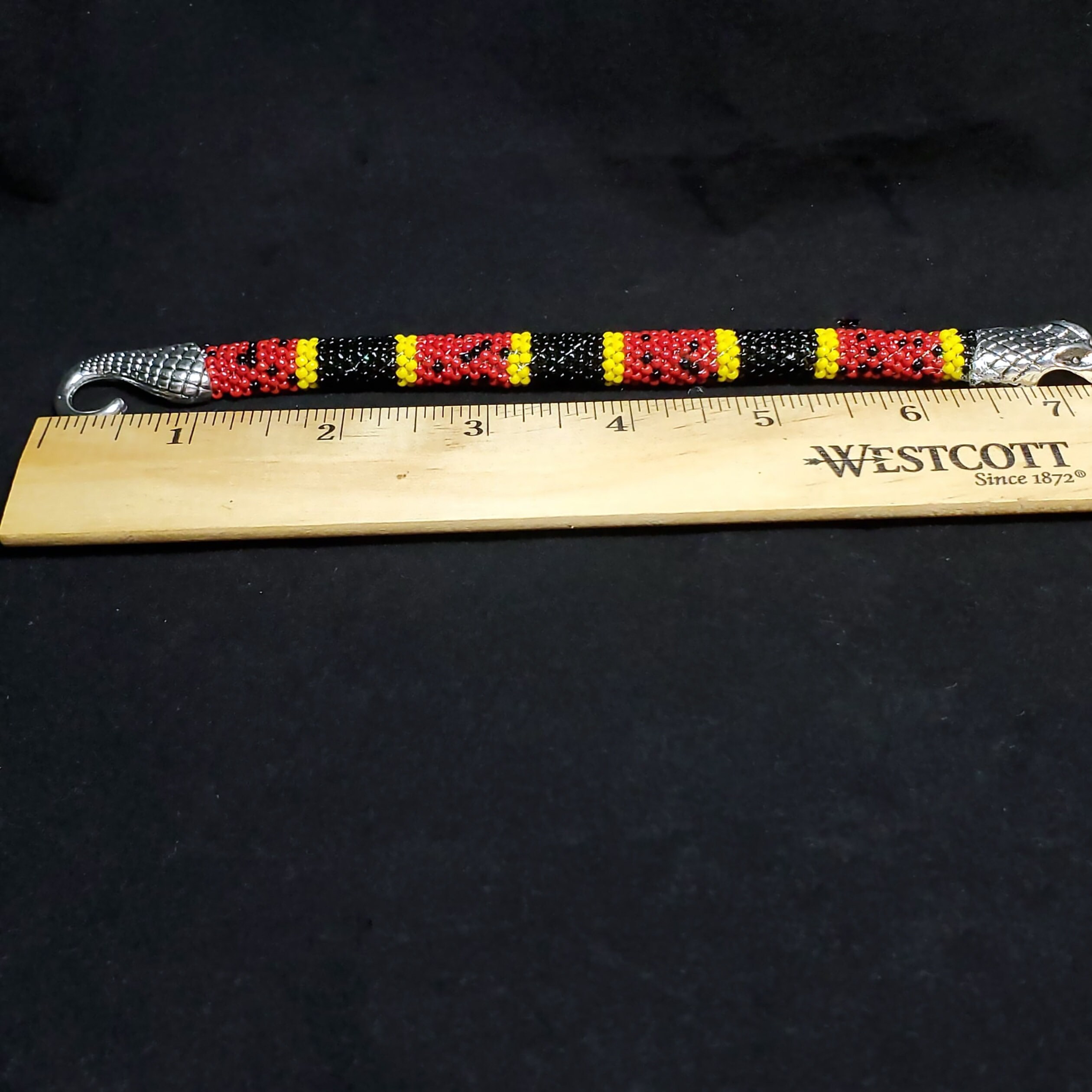 Coral Snake Hand Beaded Rope Bracelet/necklace - Etsy