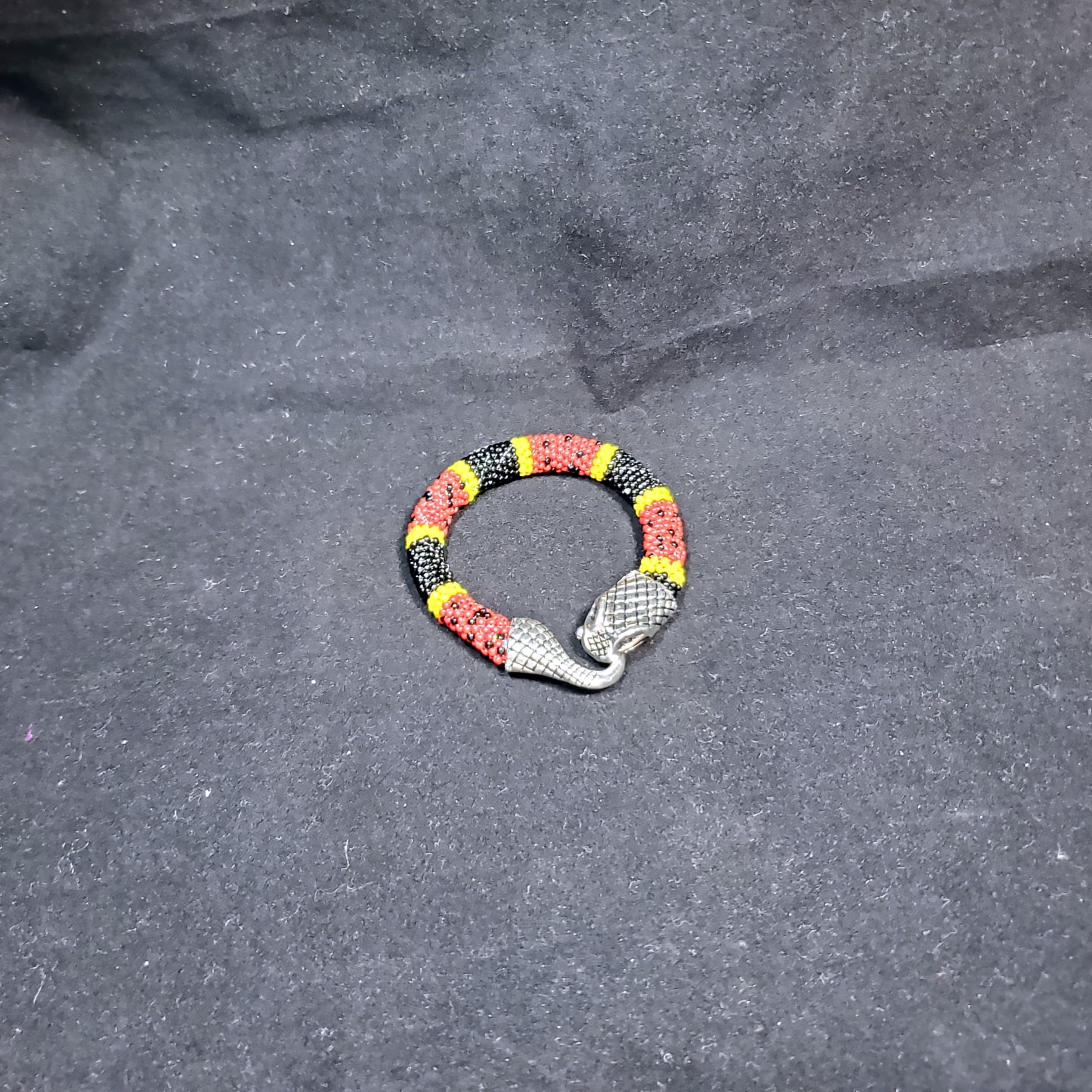 Coral Snake Hand Beaded Rope Bracelet/necklace - Etsy